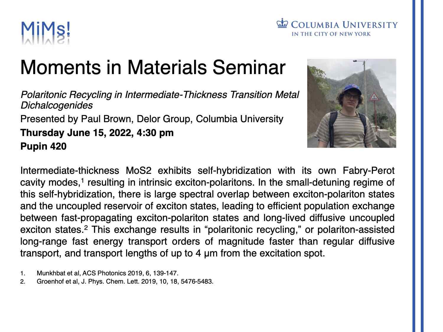 Moments in Materials, Presented by Paul Brown, Delor Group | Chemistry